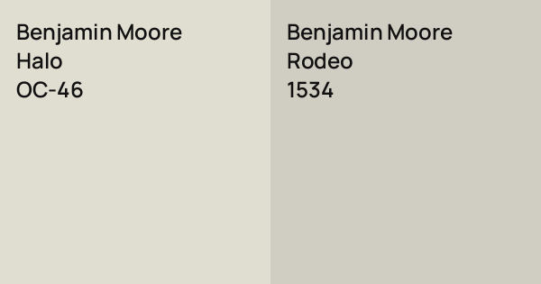 Benjamin Moore Halo vs. Benjamin Moore Rodeo comparison
