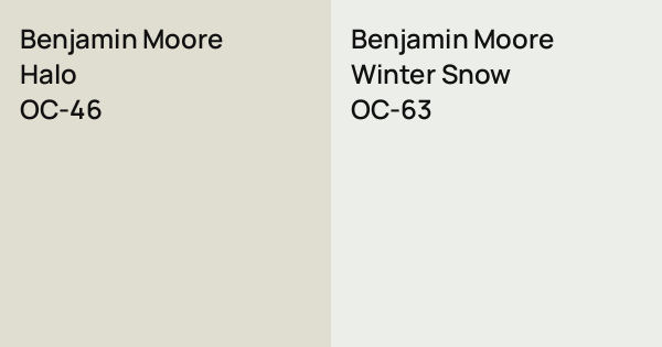 Benjamin Moore Halo vs. Benjamin Moore Winter Snow comparison