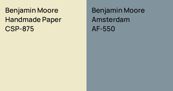 Benjamin Moore Handmade Paper vs. Benjamin Moore Amsterdam comparison