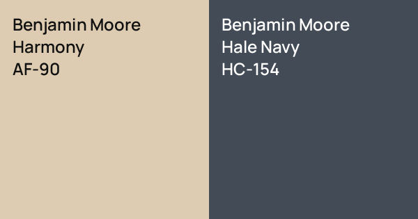 Benjamin Moore Harmony vs. Benjamin Moore Hale Navy comparison
