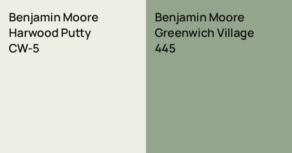 Benjamin Moore Harwood Putty vs. Benjamin Moore Greenwich Village ...