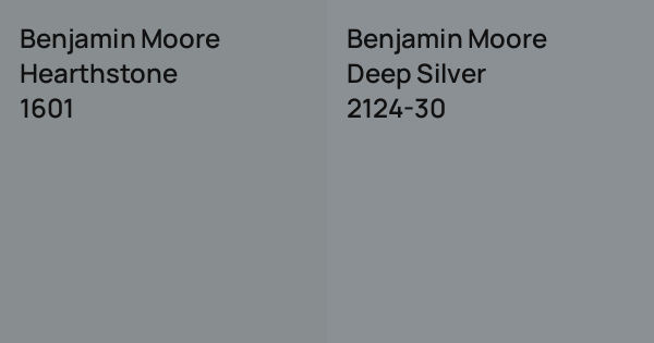 Benjamin Moore Hearthstone vs. Benjamin Moore Deep Silver comparison