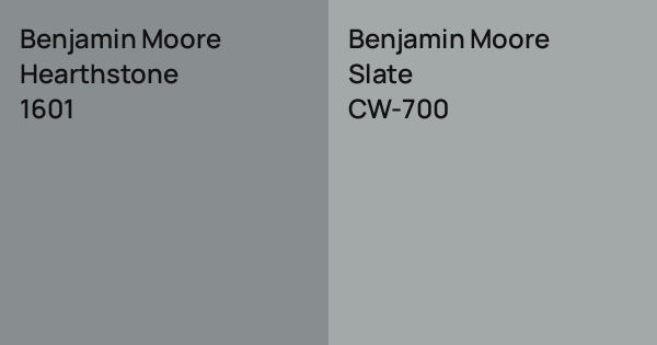 Benjamin Moore Hearthstone vs. Benjamin Moore Slate comparison