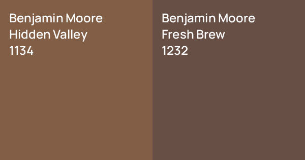 Benjamin Moore Hidden Valley vs. Benjamin Moore Fresh Brew comparison
