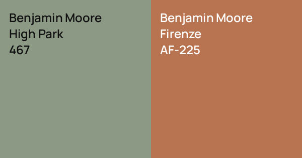 Benjamin Moore High Park vs. Benjamin Moore Firenze comparison
