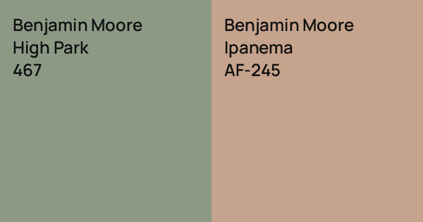 Benjamin Moore High Park vs. Benjamin Moore Ipanema comparison
