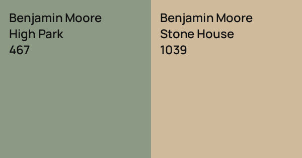 Benjamin Moore High Park vs. Benjamin Moore Stone House comparison