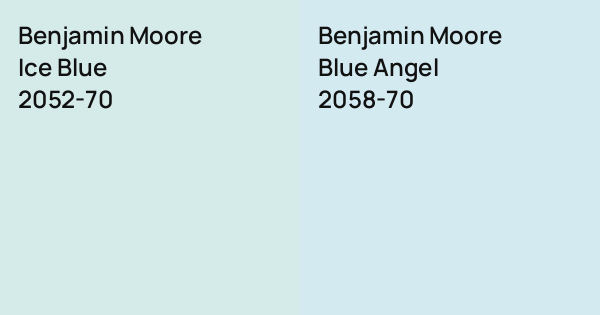 Benjamin Moore Ice Blue vs. Benjamin Moore Blue Angel comparison