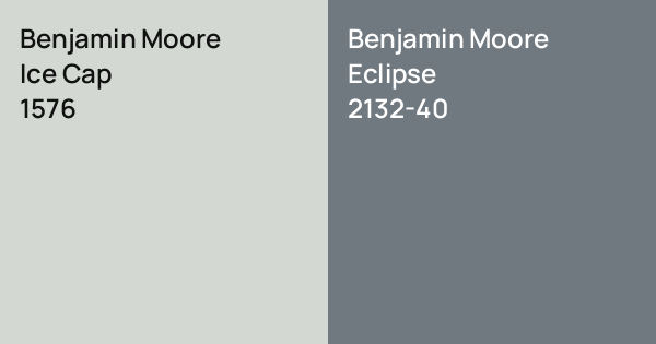 Benjamin Moore Ice Cap vs. Benjamin Moore Eclipse comparison
