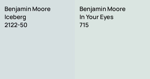 Benjamin Moore Iceberg vs. Benjamin Moore In Your Eyes comparison