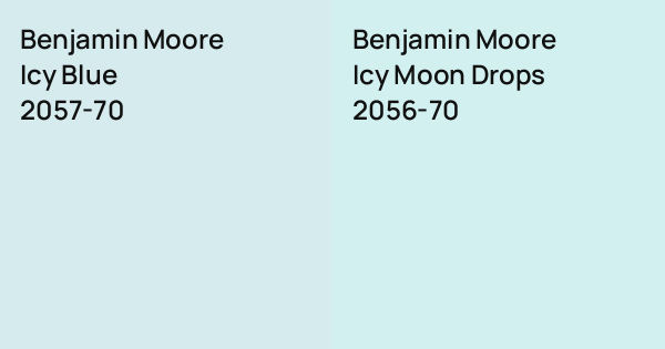 Benjamin Moore Icy Blue vs. Benjamin Moore Icy Moon Drops comparison