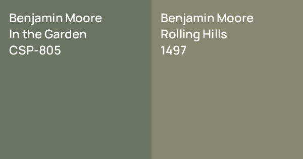 Benjamin Moore In the Garden vs. Benjamin Moore Rolling Hills comparison