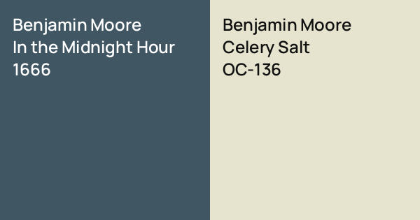 Benjamin Moore In the Midnight Hour vs. Benjamin Moore Celery Salt ...