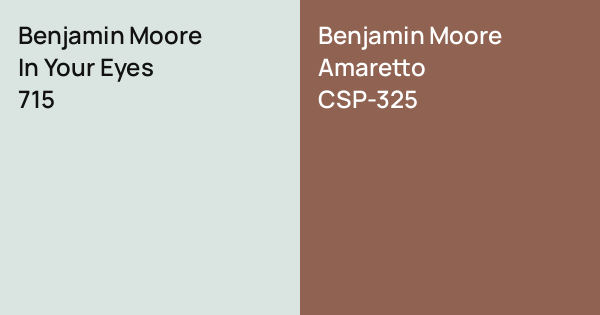 Benjamin Moore In Your Eyes vs. Benjamin Moore Amaretto comparison