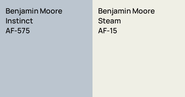 Benjamin Moore Instinct vs. Benjamin Moore Steam comparison