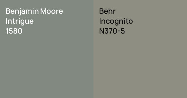 Benjamin Moore Intrigue vs. Behr Incognito comparison