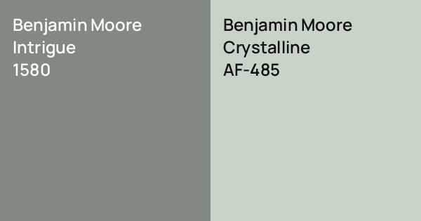 Benjamin Moore Intrigue vs. Benjamin Moore Crystalline comparison