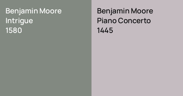 Benjamin Moore Intrigue vs. Benjamin Moore Piano Concerto comparison