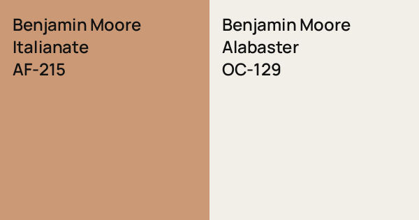 Benjamin Moore Italianate vs. Benjamin Moore Alabaster comparison
