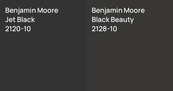 Benjamin Moore Jet Black vs. Benjamin Moore Black Beauty comparison
