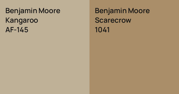 Benjamin Moore Kangaroo vs. Benjamin Moore Scarecrow comparison
