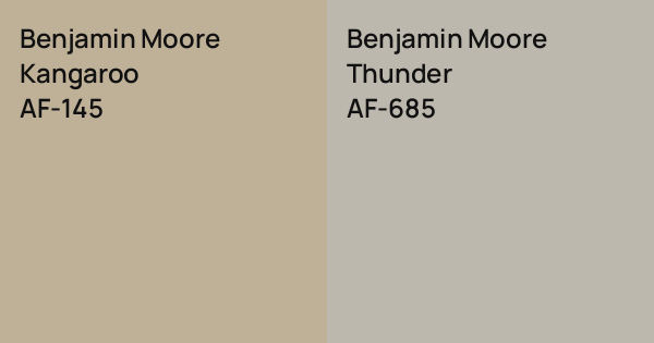 Benjamin Moore Kangaroo vs. Benjamin Moore Thunder comparison