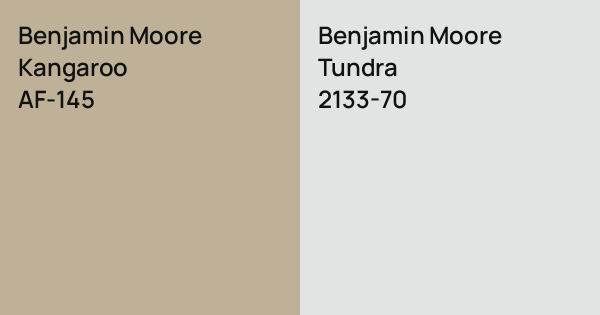 Benjamin Moore Kangaroo vs. Benjamin Moore Tundra comparison