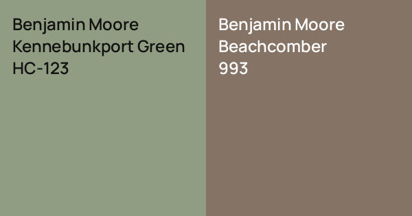Benjamin Moore Kennebunkport Green vs. Benjamin Moore Beachcomber ...