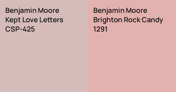 Benjamin Moore Kept Love Letters vs. Benjamin Moore Brighton Rock Candy ...
