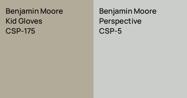 Benjamin Moore Kid Gloves vs. Benjamin Moore Perspective comparison