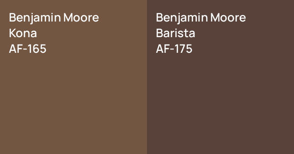 Benjamin Moore Kona vs. Benjamin Moore Barista comparison