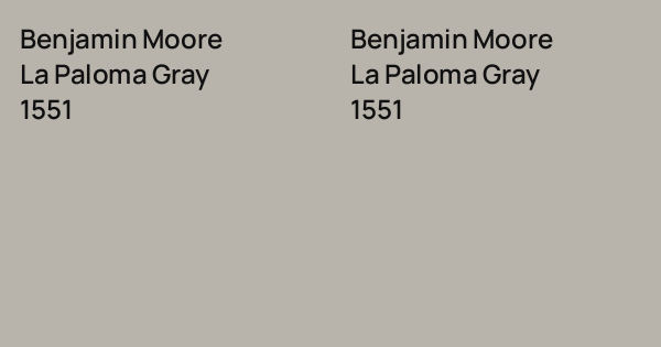 Benjamin Moore La Paloma Gray vs. Benjamin Moore La Paloma Gray comparison
