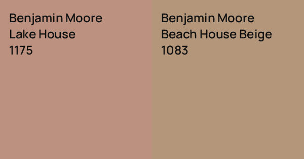Benjamin Moore Lake House vs. Benjamin Moore Beach House Beige comparison