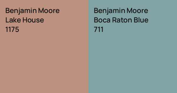 Benjamin Moore Lake House vs. Benjamin Moore Boca Raton Blue comparison