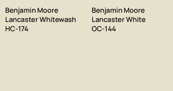 Benjamin Moore Lancaster Whitewash vs. Benjamin Moore Lancaster White ...
