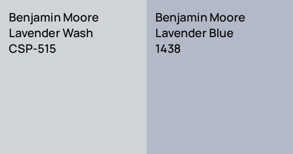 Benjamin Moore Lavender Wash vs. Benjamin Moore Lavender Blue comparison