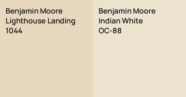 Benjamin Moore Lighthouse Landing vs. Benjamin Moore Indian White ...