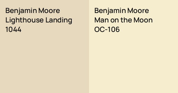 Benjamin Moore Lighthouse Landing vs. Benjamin Moore Man on the Moon ...