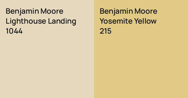 Benjamin Moore Lighthouse Landing vs. Benjamin Moore Yosemite Yellow ...