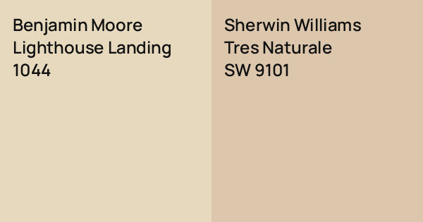 Benjamin Moore Lighthouse Landing vs. Sherwin Williams Tres Naturale ...