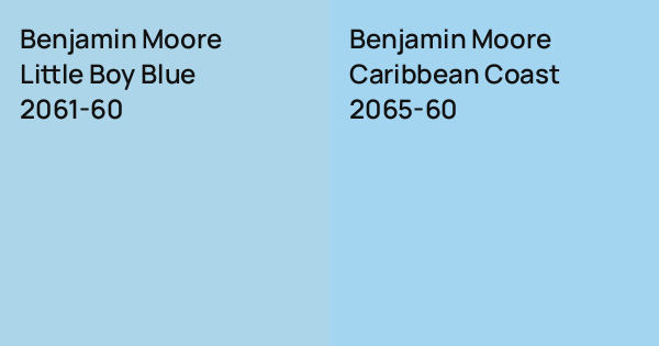 Benjamin Moore Little Boy Blue vs. Benjamin Moore Caribbean Coast ...