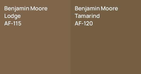Benjamin Moore Lodge vs. Benjamin Moore Tamarind comparison