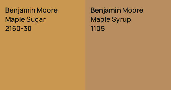 Benjamin Moore Maple Sugar vs. Benjamin Moore Maple Syrup comparison