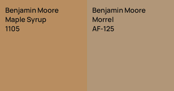 Benjamin Moore Maple Syrup vs. Benjamin Moore Morrel comparison