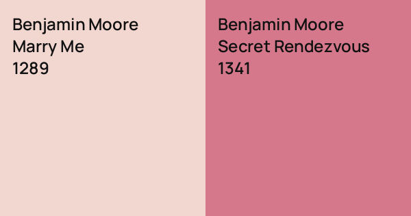 Benjamin Moore Marry Me vs. Benjamin Moore Secret Rendezvous comparison