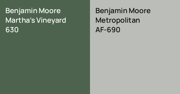 Benjamin Moore Martha's Vineyard vs. Benjamin Moore Metropolitan comparison