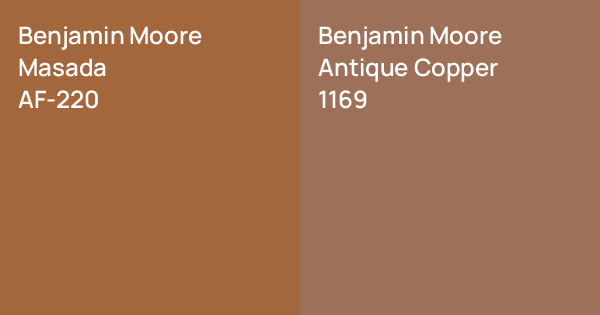 Benjamin Moore Masada vs. Benjamin Moore Antique Copper comparison