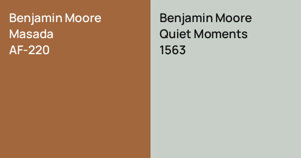 Benjamin Moore Masada vs. Benjamin Moore Quiet Moments comparison