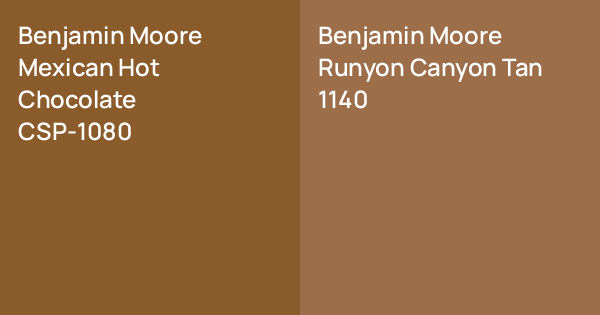 Benjamin Moore Mexican Hot Chocolate vs. Benjamin Moore Runyon Canyon ...