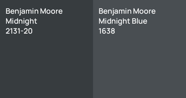 Benjamin Moore Midnight vs. Benjamin Moore Midnight Blue comparison